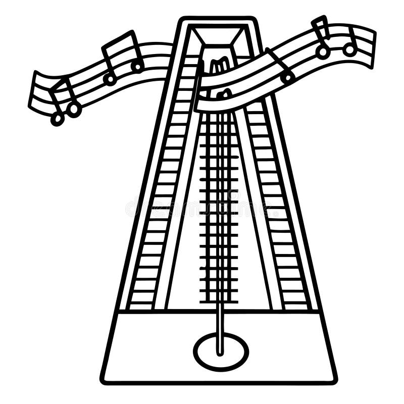 Classic Mechanical Metronome with Musical Notes Timekeeping Instrument ...