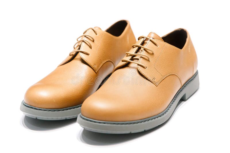 Classic Men Shoes on White Isolated Background Stock Photo - Image of ...