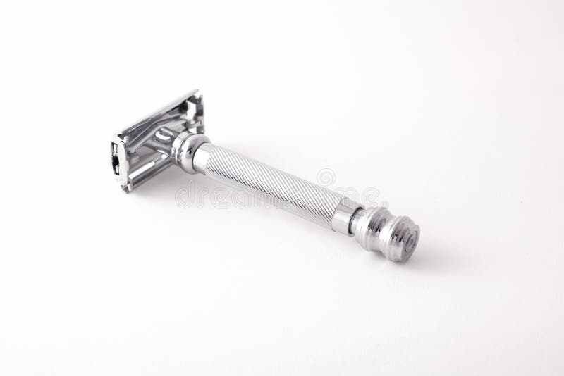 Classic Mens Silver Safety Shaving Razor Stock Photo - Image of ...