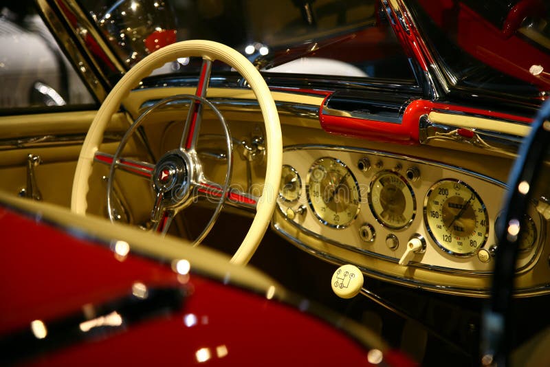 Classic Mercedes Benz Car Interior Editorial Photography - Image of ...