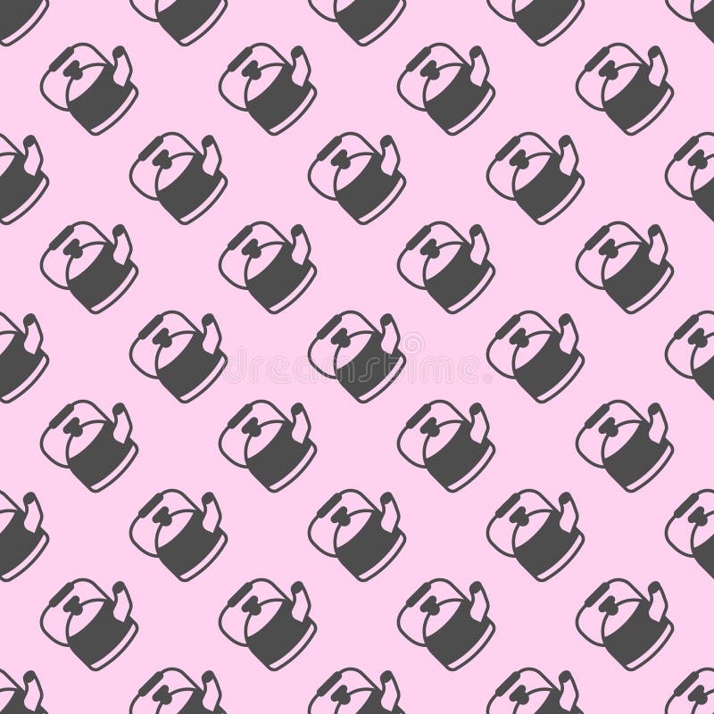 Classic Metal Kettle with Handle Solid Seamless Pattern, Culinary ...