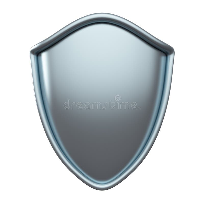 Classic Metal Shield. 3d Rendering Stock Illustration - Illustration of ...