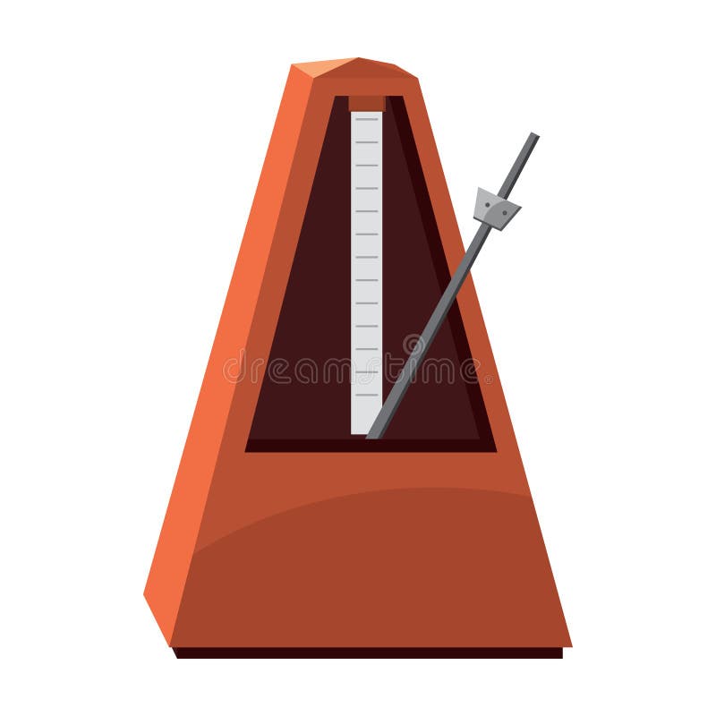 Classic Metronome Icon, Cartoon Style Stock Vector - Illustration of ...