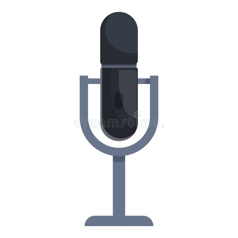 Classic Microphone Standing on a Stand is Ready for Recording Stock ...