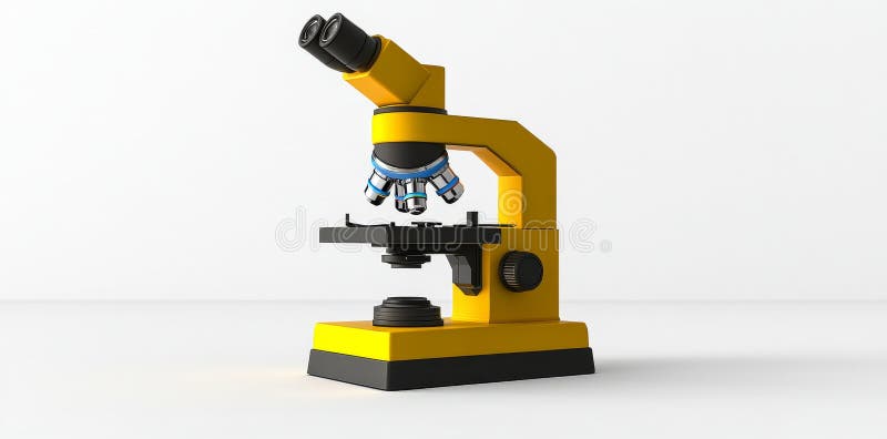 A Classic Microscope Rests on a Laboratory Work Surface, Prepared for ...