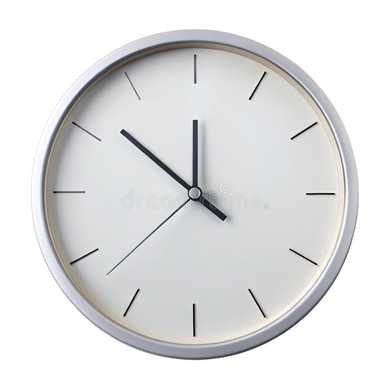 Classic Minimalist Clock stock illustration. Illustration of analog ...