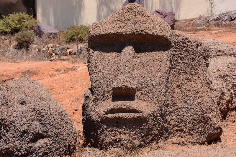 Classic Moai Mask stock photo. Image of quarry, chile - 143209138