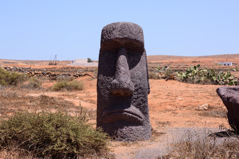 Classic Moai Mask stock photo. Image of quarry, chile - 143209138