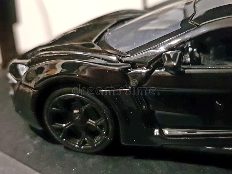This Classic Model Car in Shiny Black Paint Finish Looking Good Stock ...