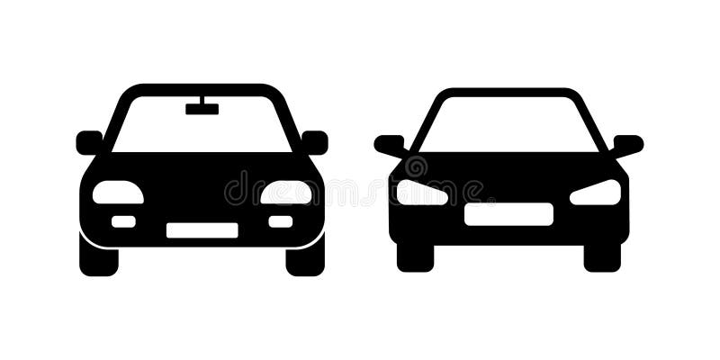 Classic and Modern Car Designs in Black and White Illustration Stock ...