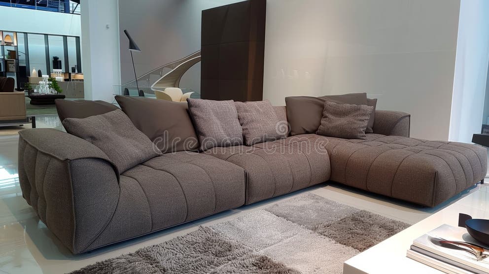 Classic Modular Sofa with a Twist Stock Illustration - Illustration of ...