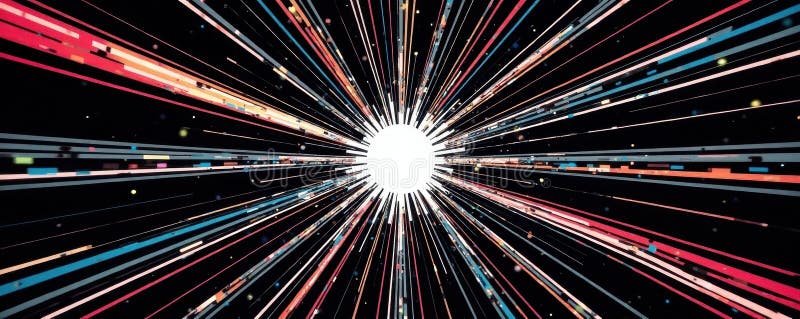 Classic Monochrome Starburst, Radiating Lines Retro Graphic Design ...