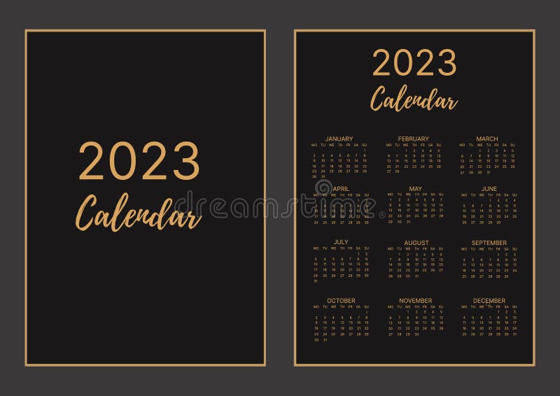 Classic Monthly Calendar for 2023. a Calendar in the Style of ...