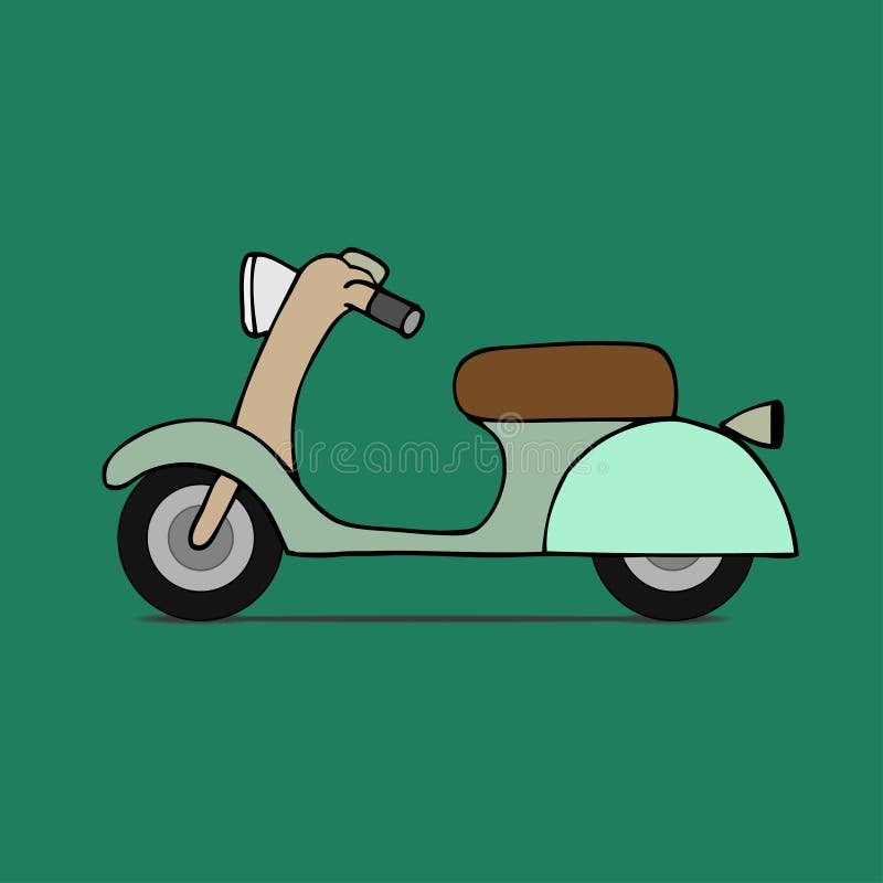 Classic moped stock vector. Illustration of cool, scooter - 59070500