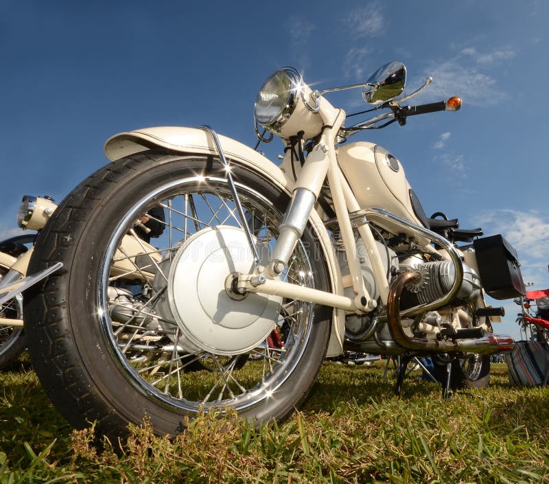 Classic Motorcycle Closeup View Stock Image - Image of motor, fisheye ...