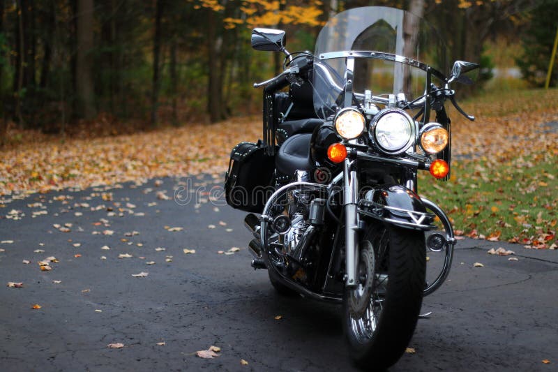 Motorcycle stock image. Image of fall, headlight, black - 102499689