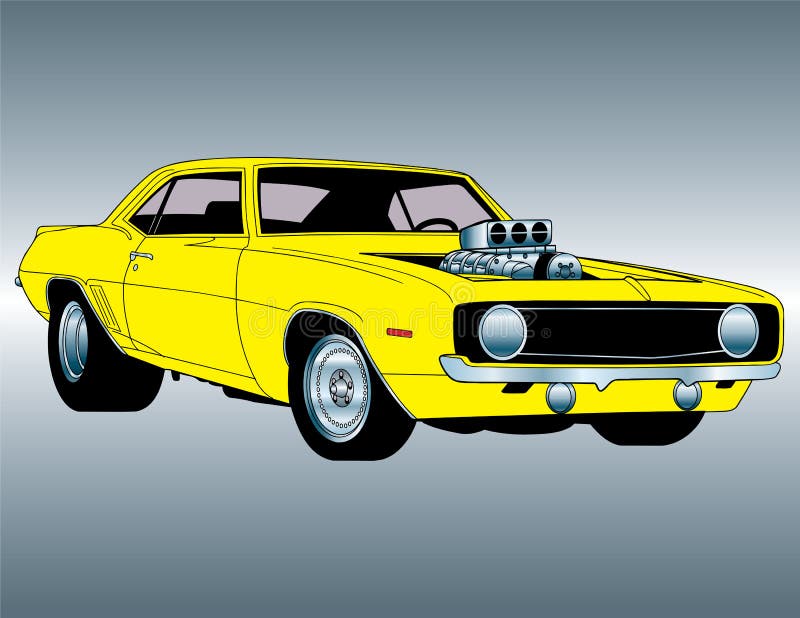 Cartoon Muscle Car stock vector. Illustration of cartoon - 2698994