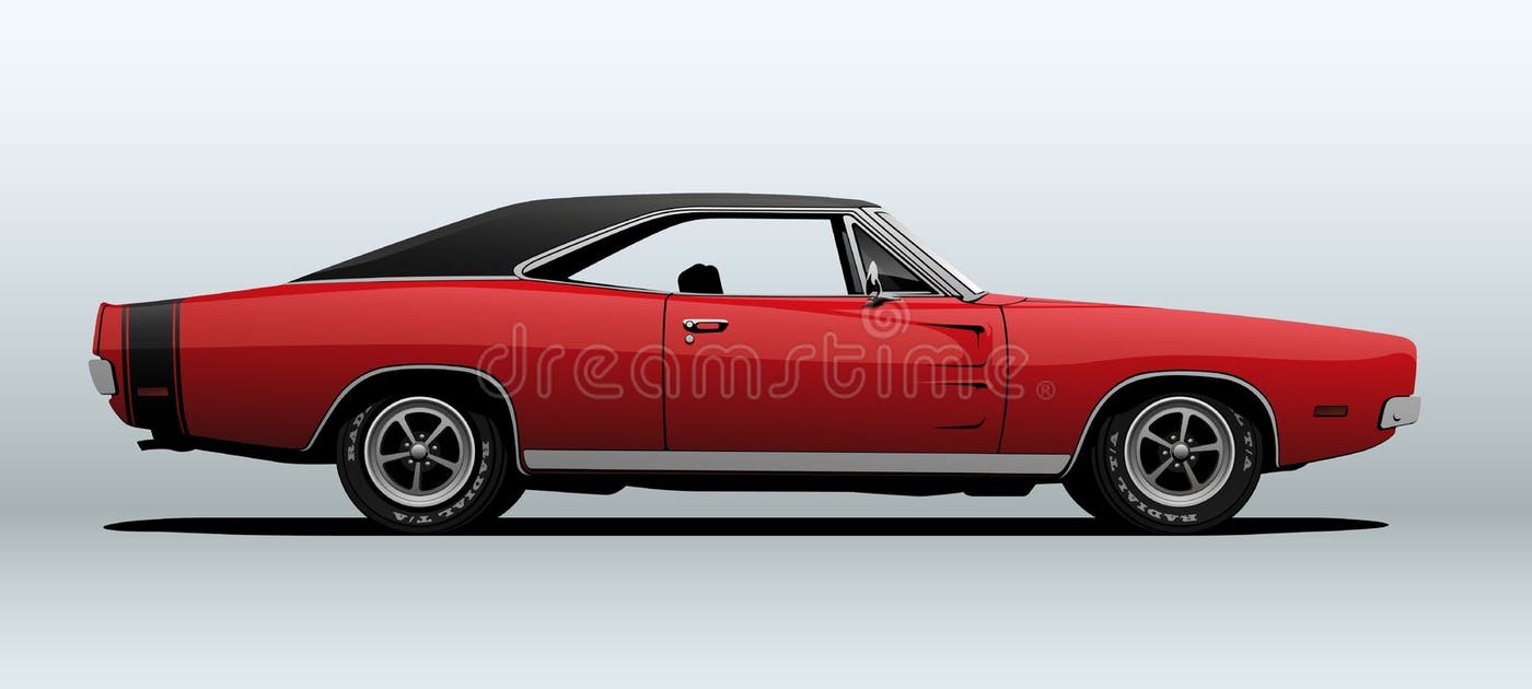 Muscle Car Side View Stock Illustrations – 910 Muscle Car Side View ...