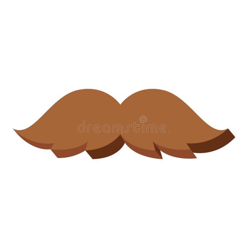 Classic Mustache Shape. Vector Stock Vector - Illustration of mustache ...