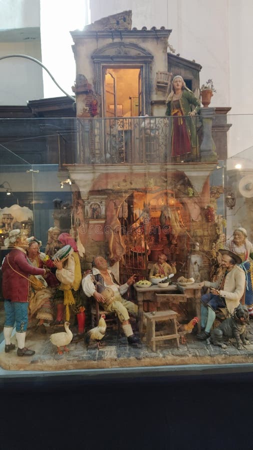 Classic Nativity Scene in Naples, Italy Editorial Stock Photo - Image ...