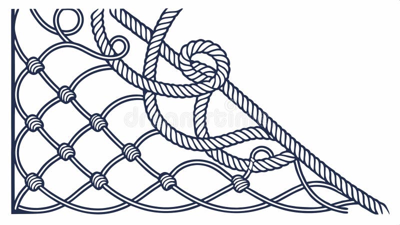 Nautical Rope Corner Frame, Maritime Design, Sea Border, Ocean Theme ...