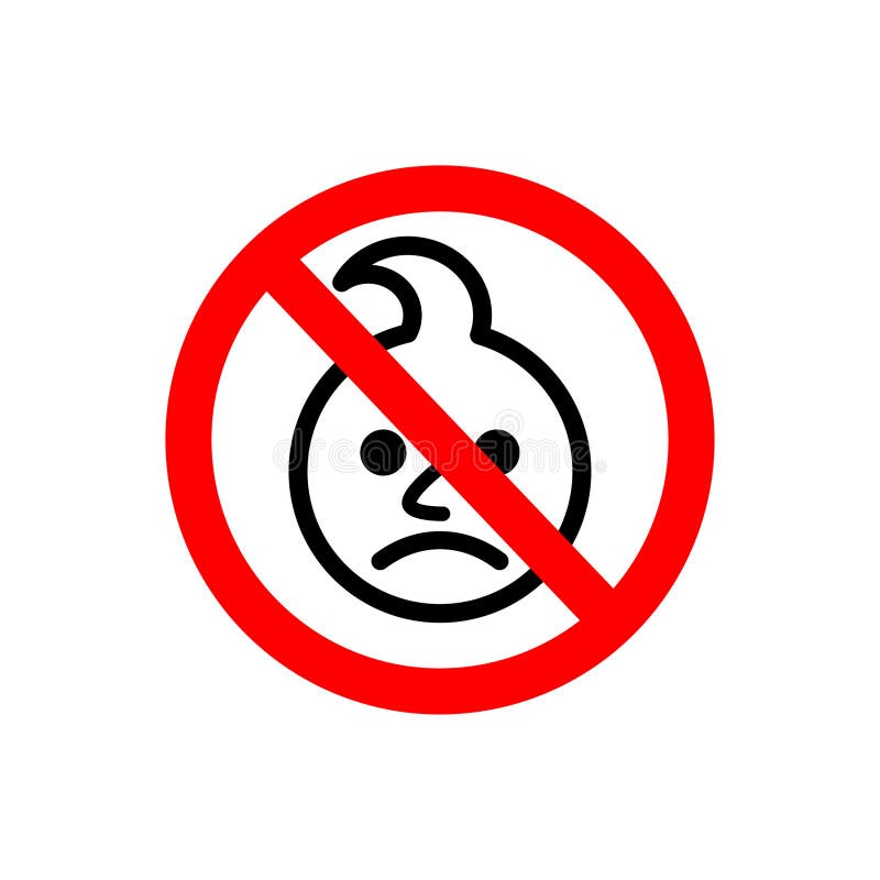 Classic Not for Children Babies Symbol Stock Vector - Illustration of ...