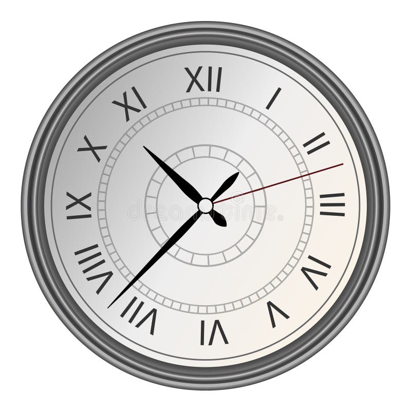 Classic Office Wall Clock Icon for Apps and Website Stock Vector ...