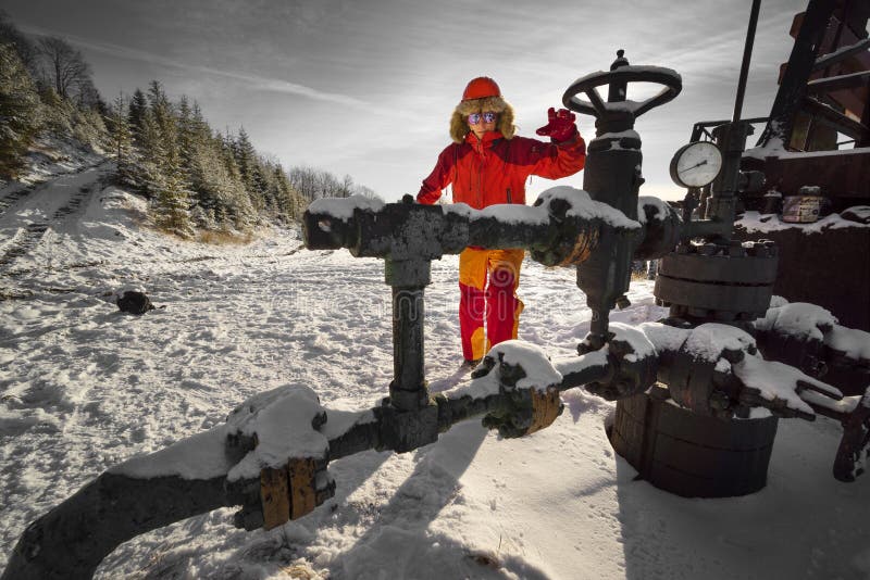 Classic Oil Pump in the Mountains Stock Photo - Image of oilman, power ...