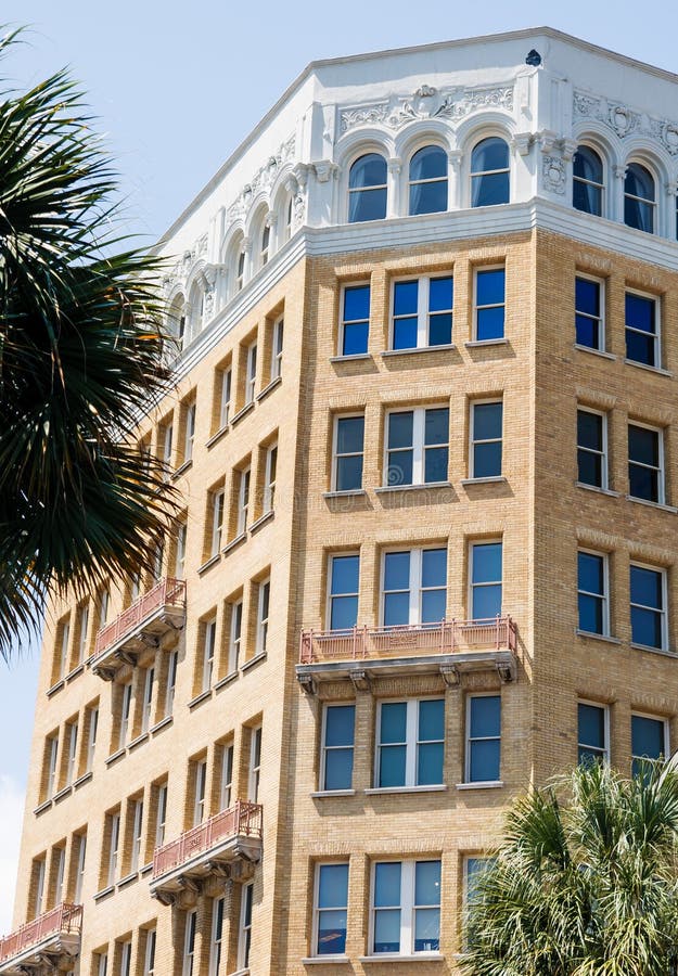 Old Gold Brick and Plaster Building Stock Image - Image of construction ...