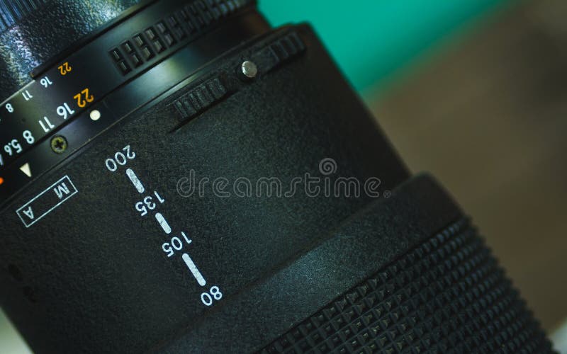 Camera Zoom Lens Upright in Gift Box Stock Photo - Image of blurred ...