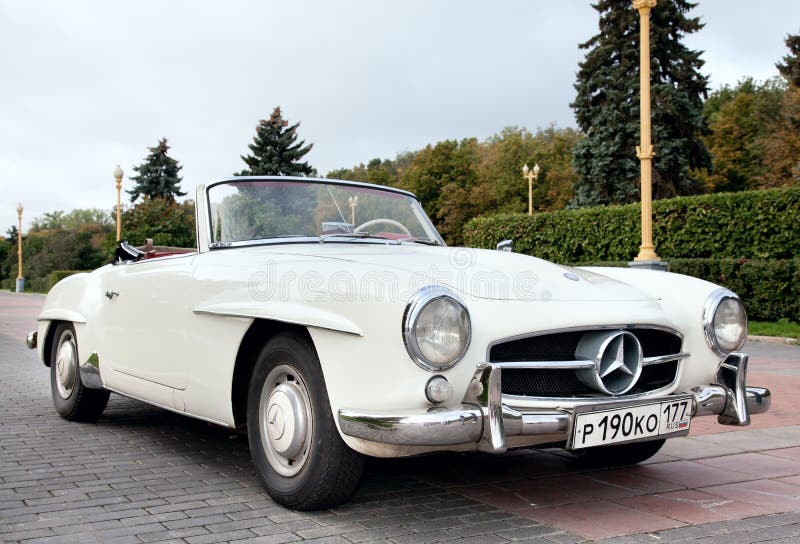Classic Old Car White Front View Editorial Stock Photo - Image of aged ...