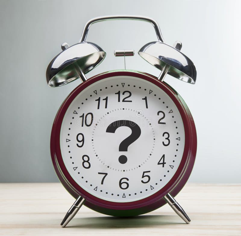 Classic Old Clock with Question Mark without Hands on a White ...