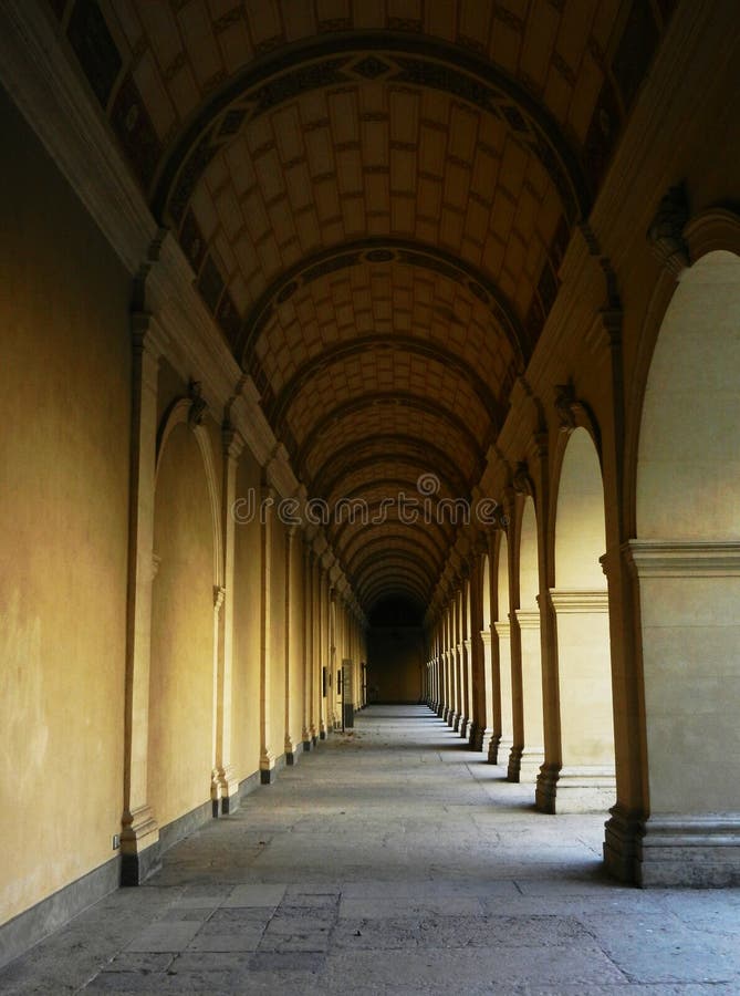 Classic old hallway stock photo. Image of vintage, perspective - 90295176