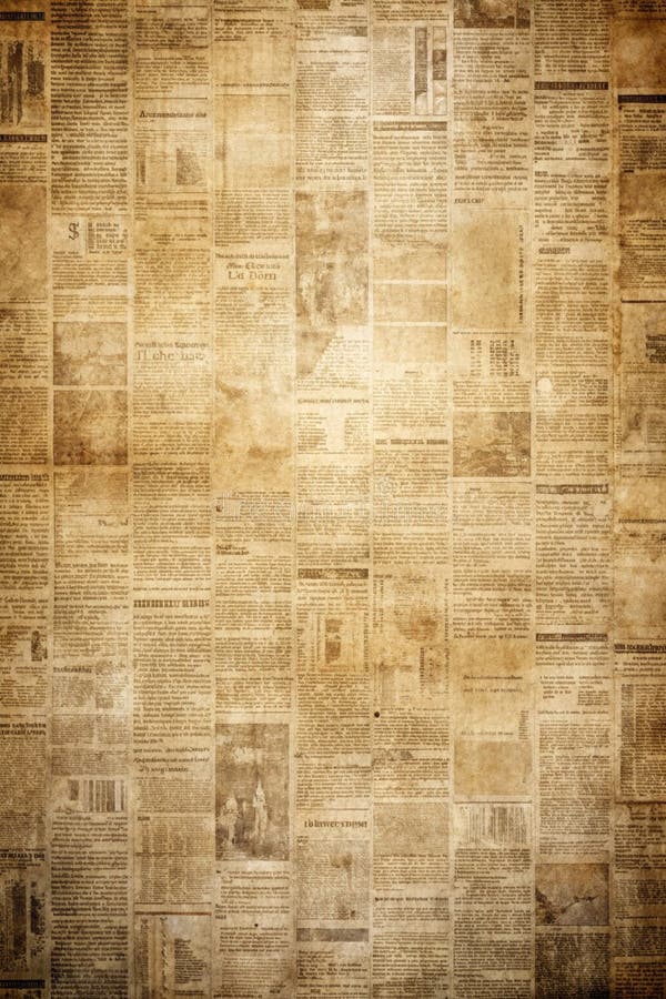 Classic Old Newspaper Background with Paper Texture Stock Illustration ...