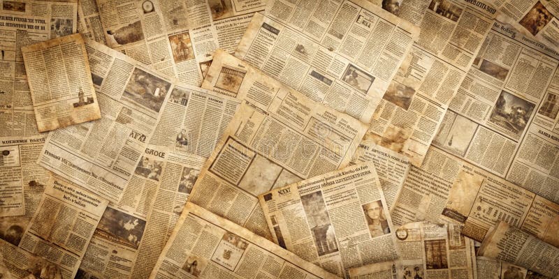 Classic Old Newspaper Background with Paper Texture Stock Illustration ...