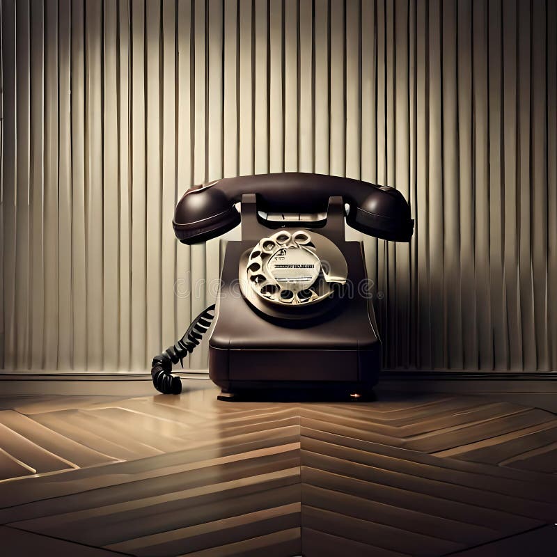 Classic Vintage Rotary Telephone - Ai Generated Image Stock ...