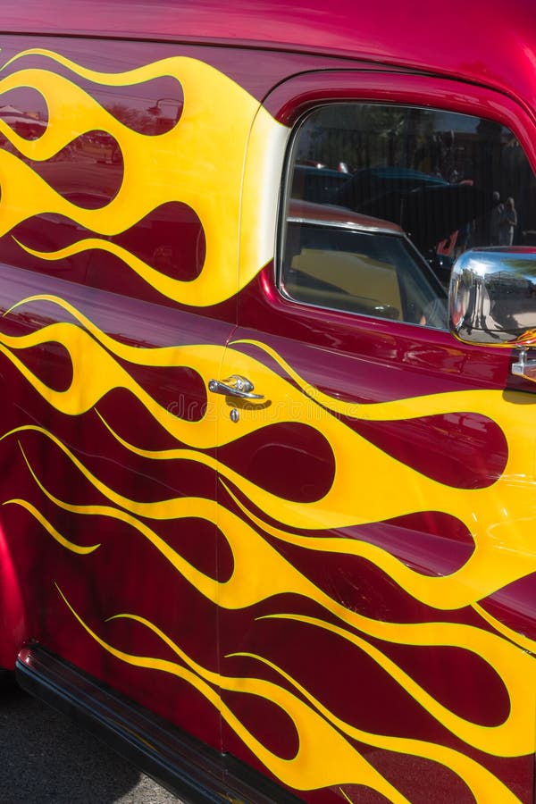 Classic Car Flames stock photo. Image of wheel, autobody - 67052