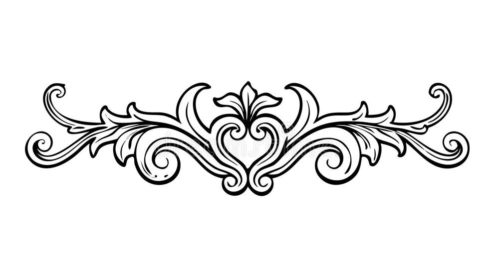 Scroll Divider Vector Stock Illustrations – 19,932 Scroll Divider ...