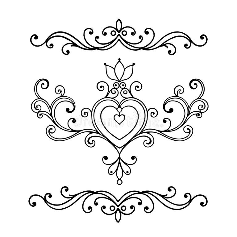 Classic and Ornate Vector Elements Stock Vector - Illustration of ...