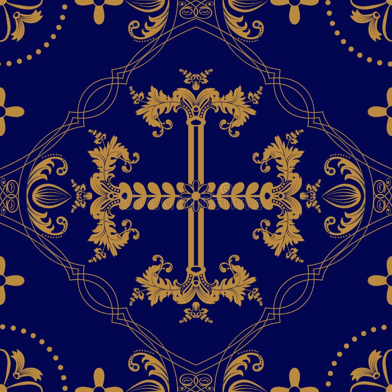 Classic Orthodox Seamless Pattern Stock Vector - Illustration of ...