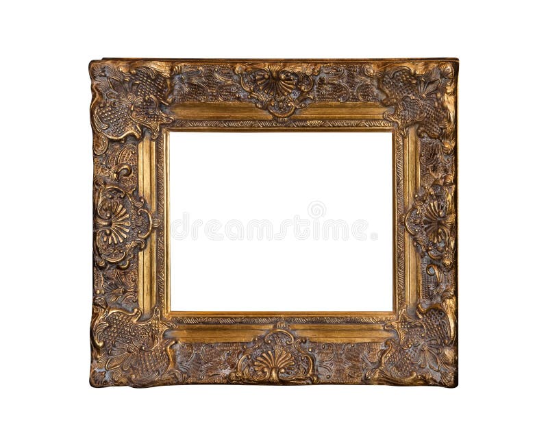 Classic Painting Canvas Frame Isolated Stock Image - Image of deco ...