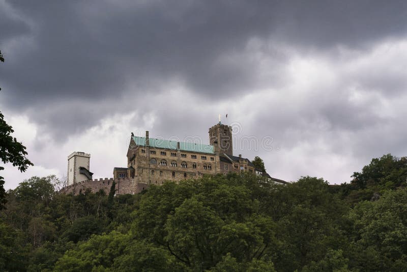 Classic Panoramic View of Wartburg Castle in the Thuringian Forest Near ...