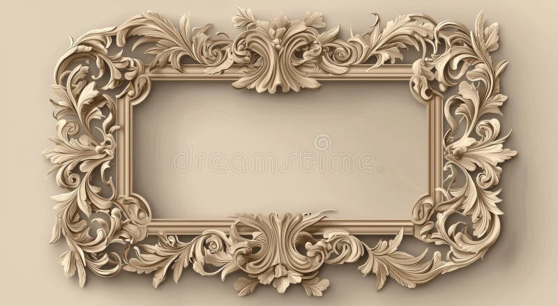 Classic Paper Enhanced with Complex Medieval Ornamental Border Design ...