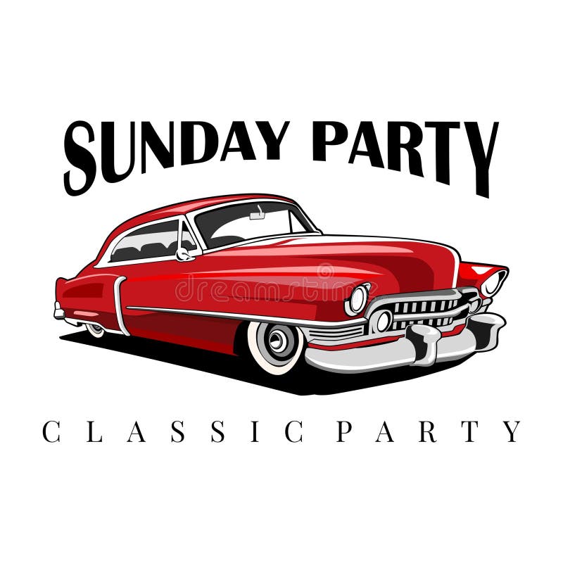 Classic Party Car Illustration Designs Vector Stock Vector ...