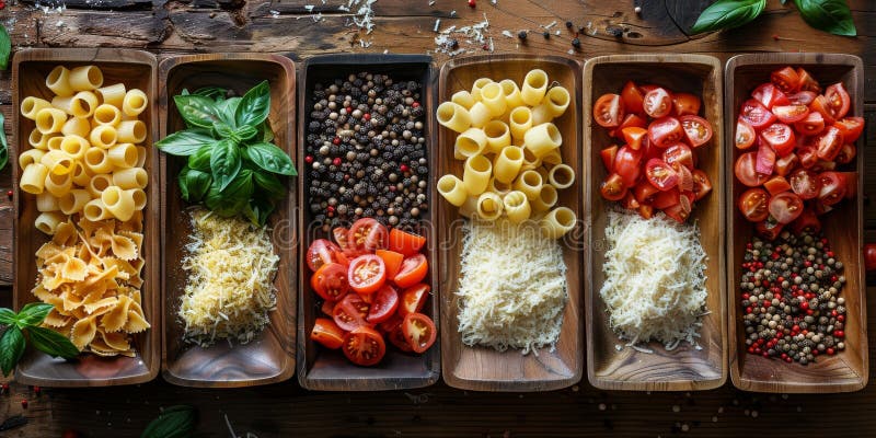 Classic Pasta on Kitchen Background. Diet and Food Concept. Stock Image ...
