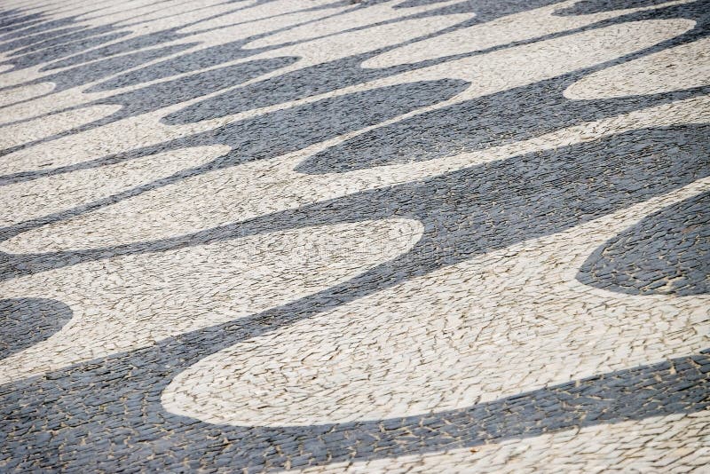 Classic Pattern of Copacabana in Rio De Janeiro, Brazil Stock Image ...
