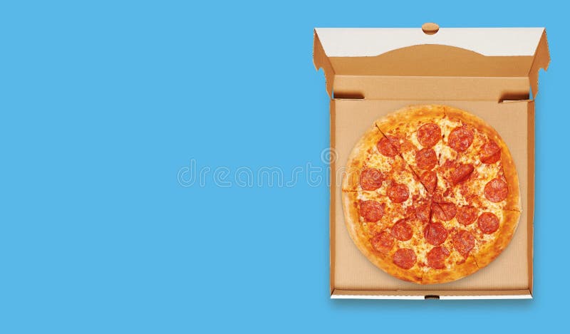 Pizza Box Top View Isolated Stock Photo - Image of product, pack: 203685582