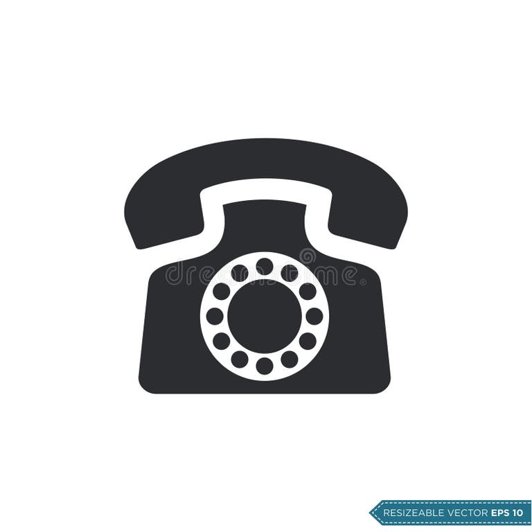 Black Color Classic Phone Icon Vector Template Illustration Design ...