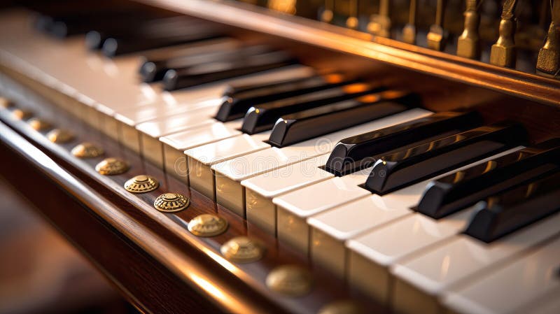 Classic Piano Key. Generative AI Stock Illustration - Illustration of ...