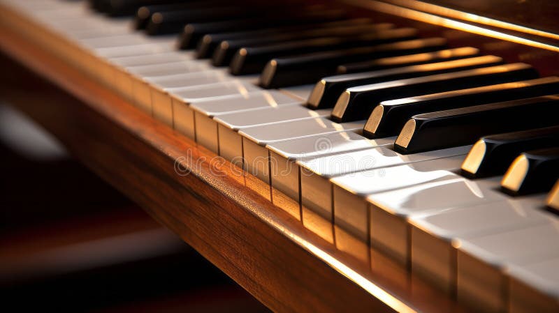 Classic Piano Key. Generative AI Stock Illustration - Illustration of ...